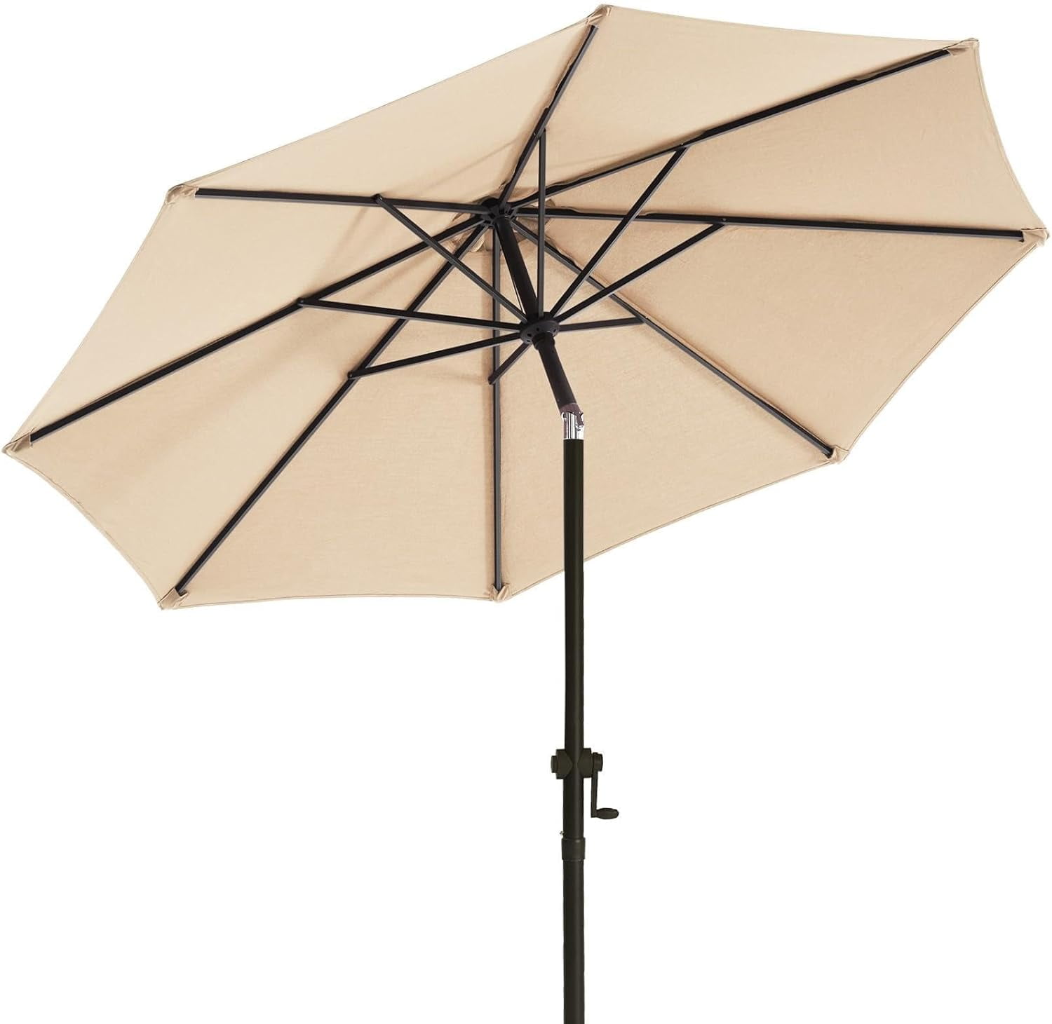 Commercial 11ft Patio Umbrella - Tilt/Crank with 8 Metal Ribs, Fade ...