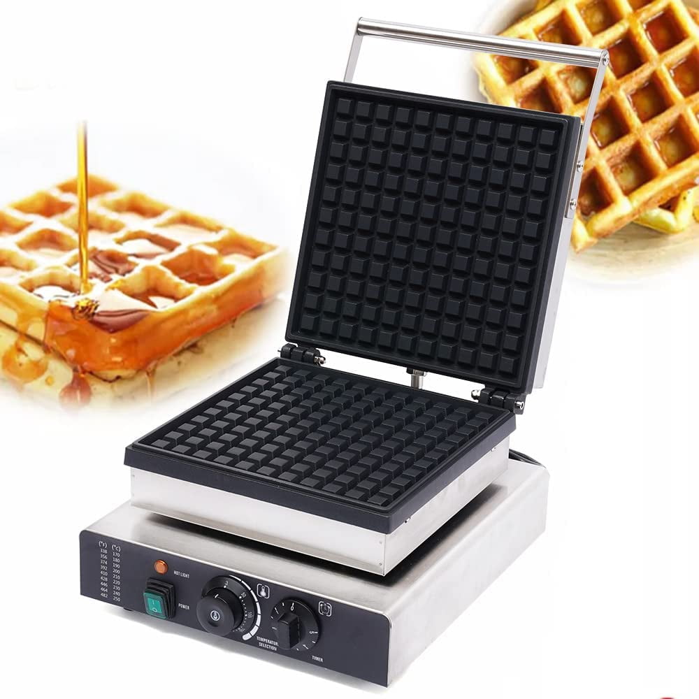 Commercial 2KW Waffle Maker Stainless Steel Non-stick Waffle Baking ...