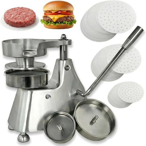 Commercial 3-in-1 Heavy Duty Burger Press Patty Maker – 4", 5", & 6 ...