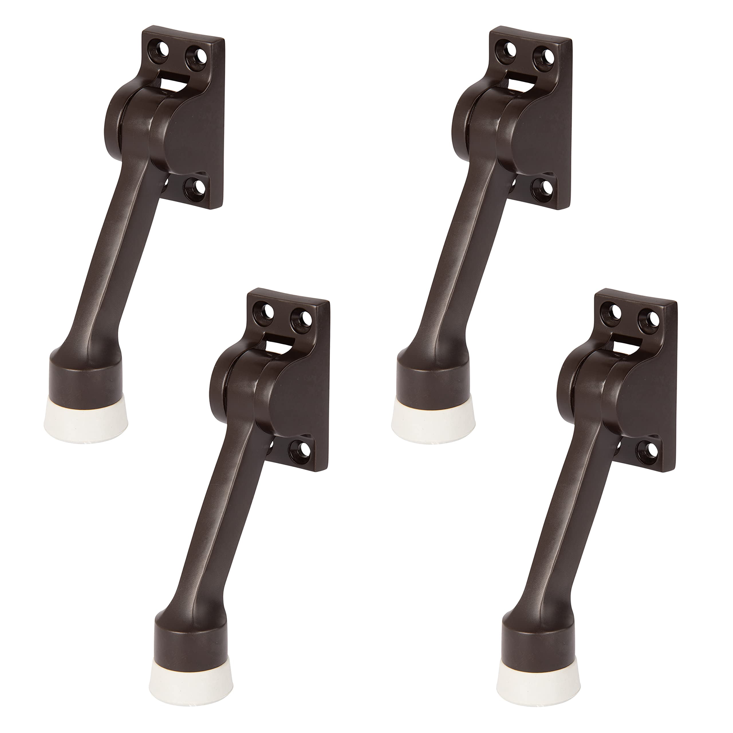 Commercial 4 Inch Kick Down Door Stopper 4-Pack, Bronze Brown Finish ...