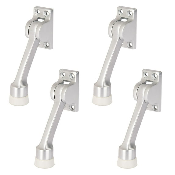 Commercial 4-Pack 4 Inch Kick-Down Door Stop, Non-Obtrusive Design for ...