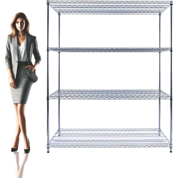 Commercial 5-Tier Wire Shelving with Wheels 48”x24”x72” Heavy Duty ...