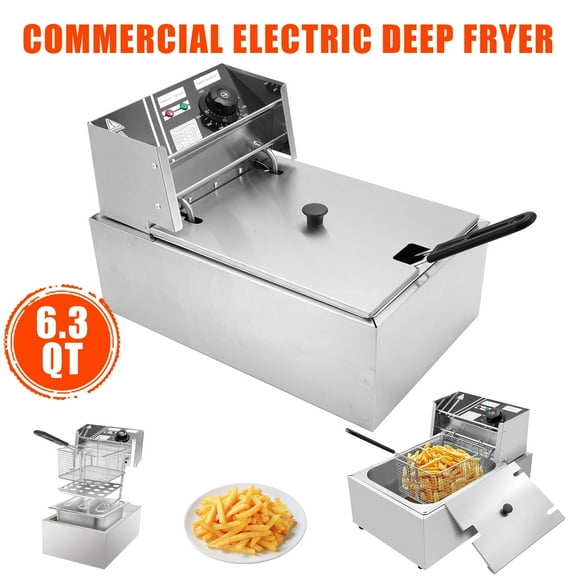 Deep Fryer with Basket Commercial 12L Electric Countertop Fryer ...