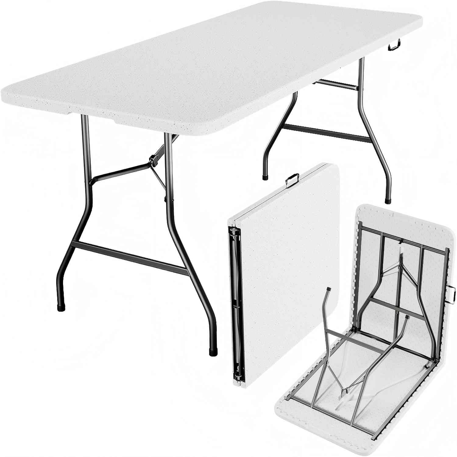 Commercial 6ft Banquet Folding Table, High-Weight Capacity for Wedding ...