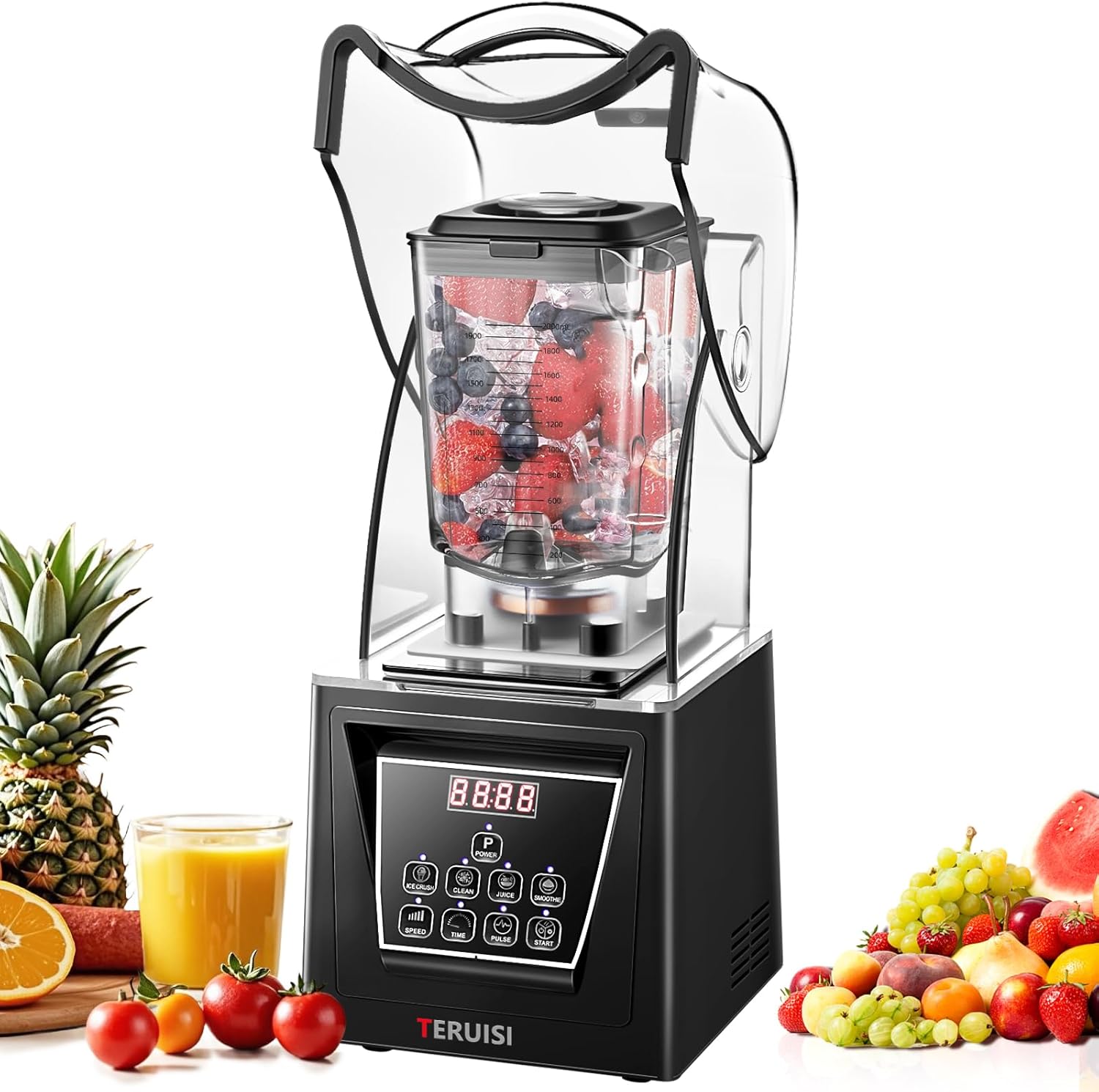 Commercial Blender, 2200W 2.95 HP Professional Blender with Quiet PC ...