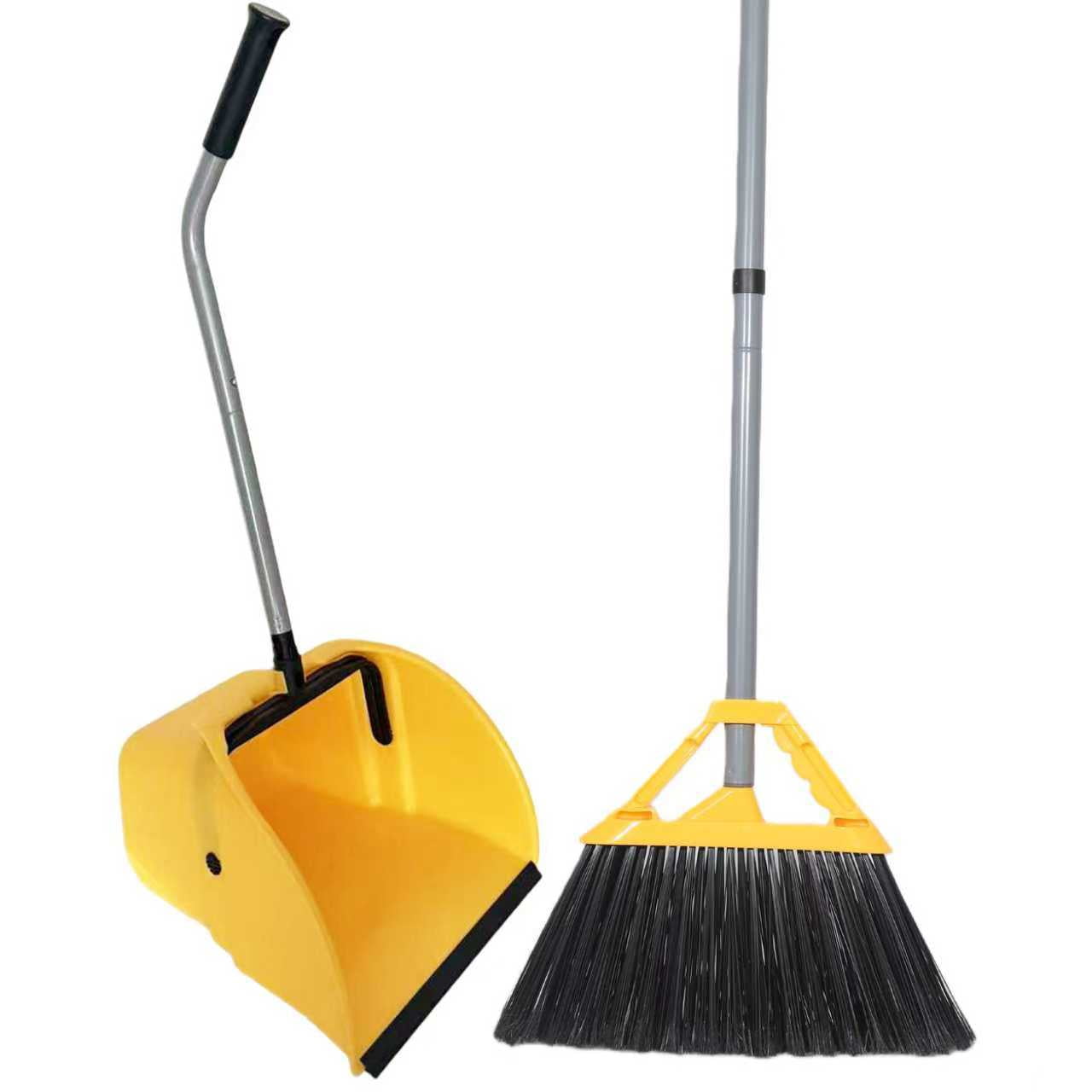 Commercial Broom and Dustpan Set, Jumbo Lobby Debris Dustpan (14inch ...