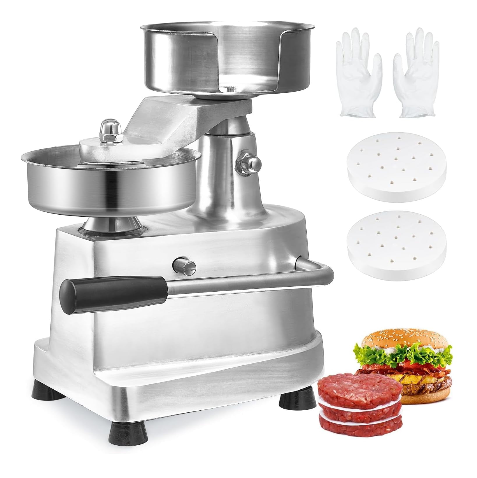 Commercial Burger Patty Maker,100mm/4inch Hamburger Beef Patty Maker ...