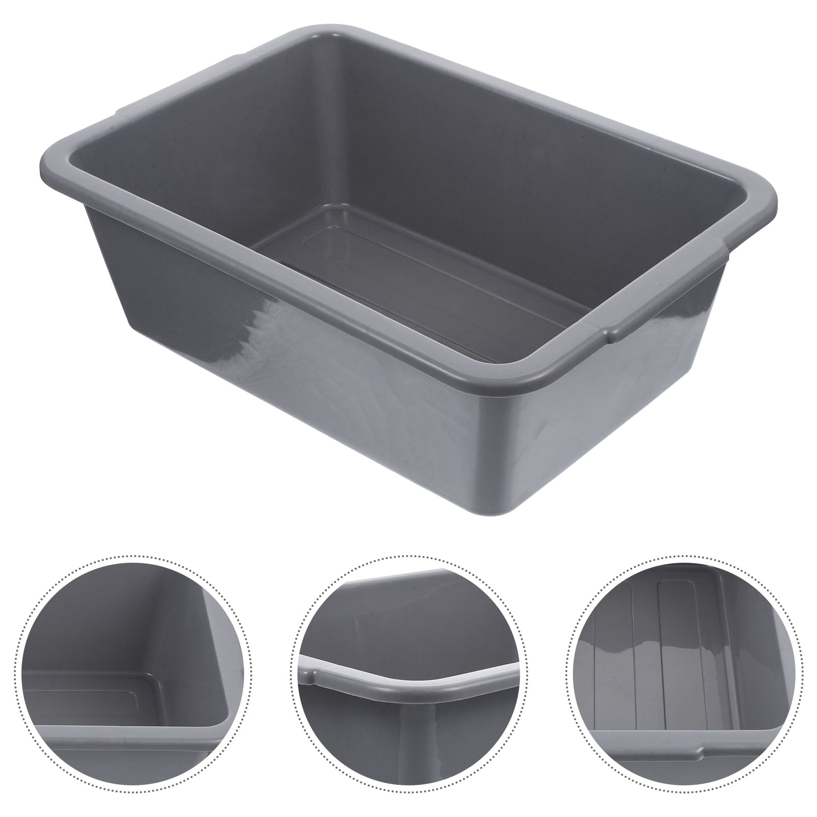 ETEREAUTY Restaurant Bussing Tubs Plastic Grey 1Pcs - Walmart.com