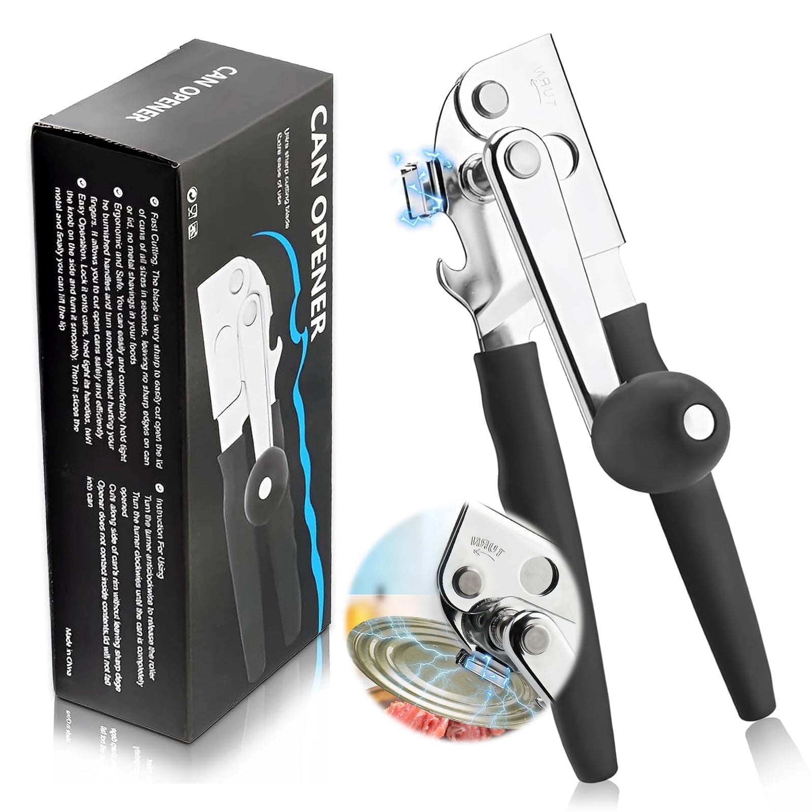LYZHBFJ Heavy Duty Manual Can Opener, Ergonomic Handheld Design, Smooth ...
