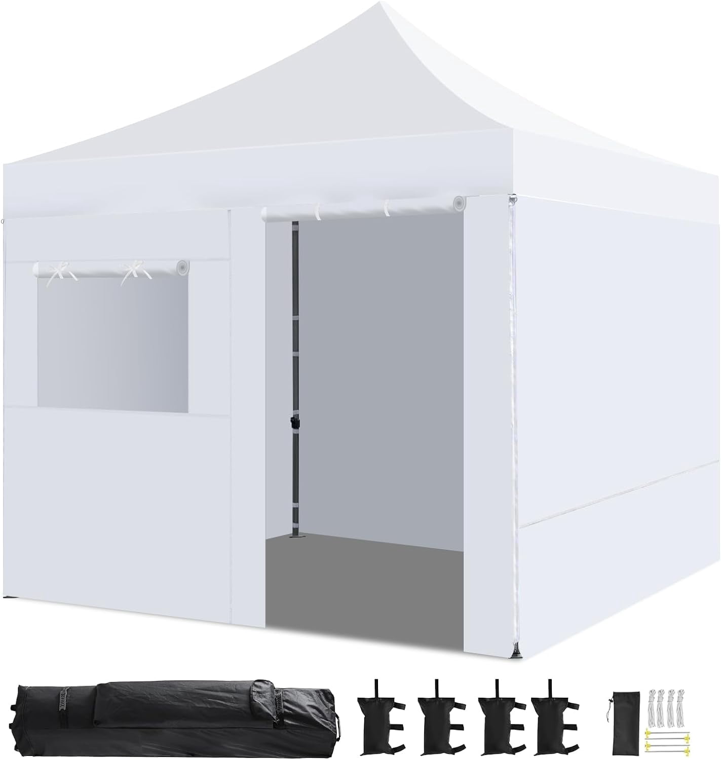 Commercial Canopy Tent with 4 Removable Sidewalls, 10x10 Pop Up Canopy ...