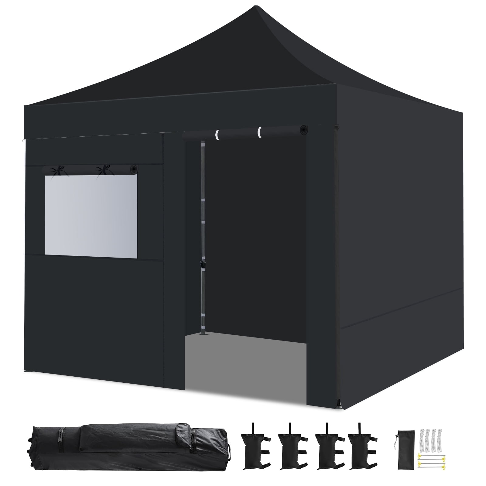 Commercial Canopy Tent with 4 Removable Sidewalls, 10x10 Pop Up Canopy ...