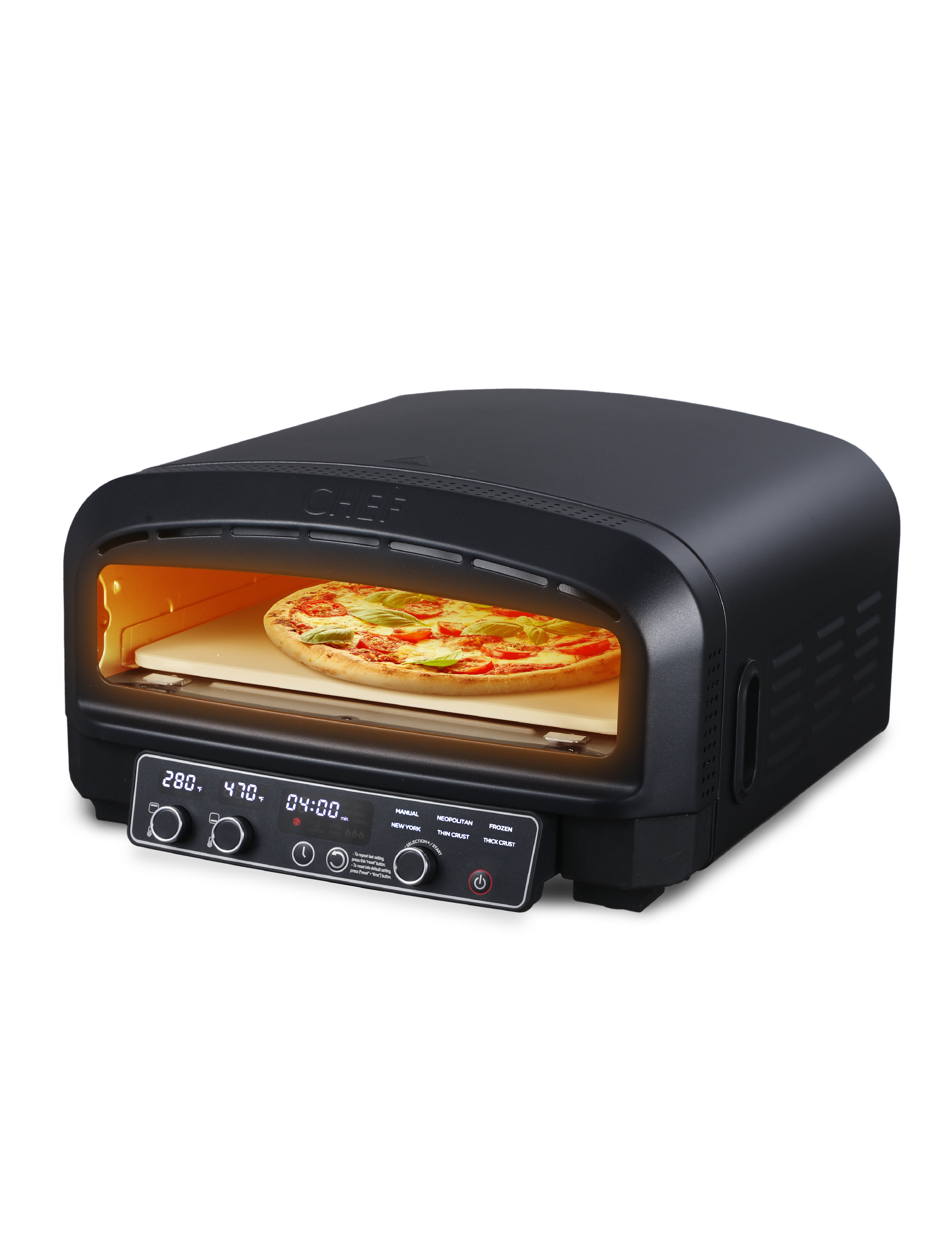 Commercial Chef Indoor Electric Pizza Oven, 1800W Countertop Oven with ...