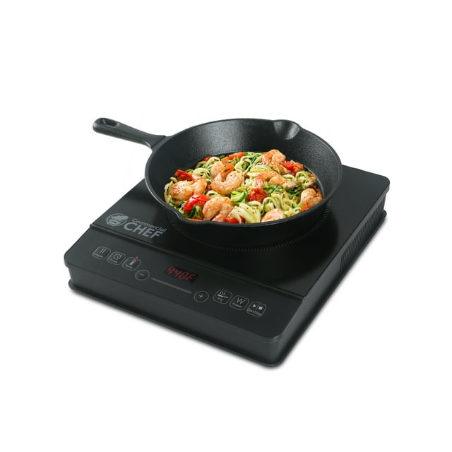 Commercial Chef Portable Induction Cooker Countertop Burner 1800 Watts ...