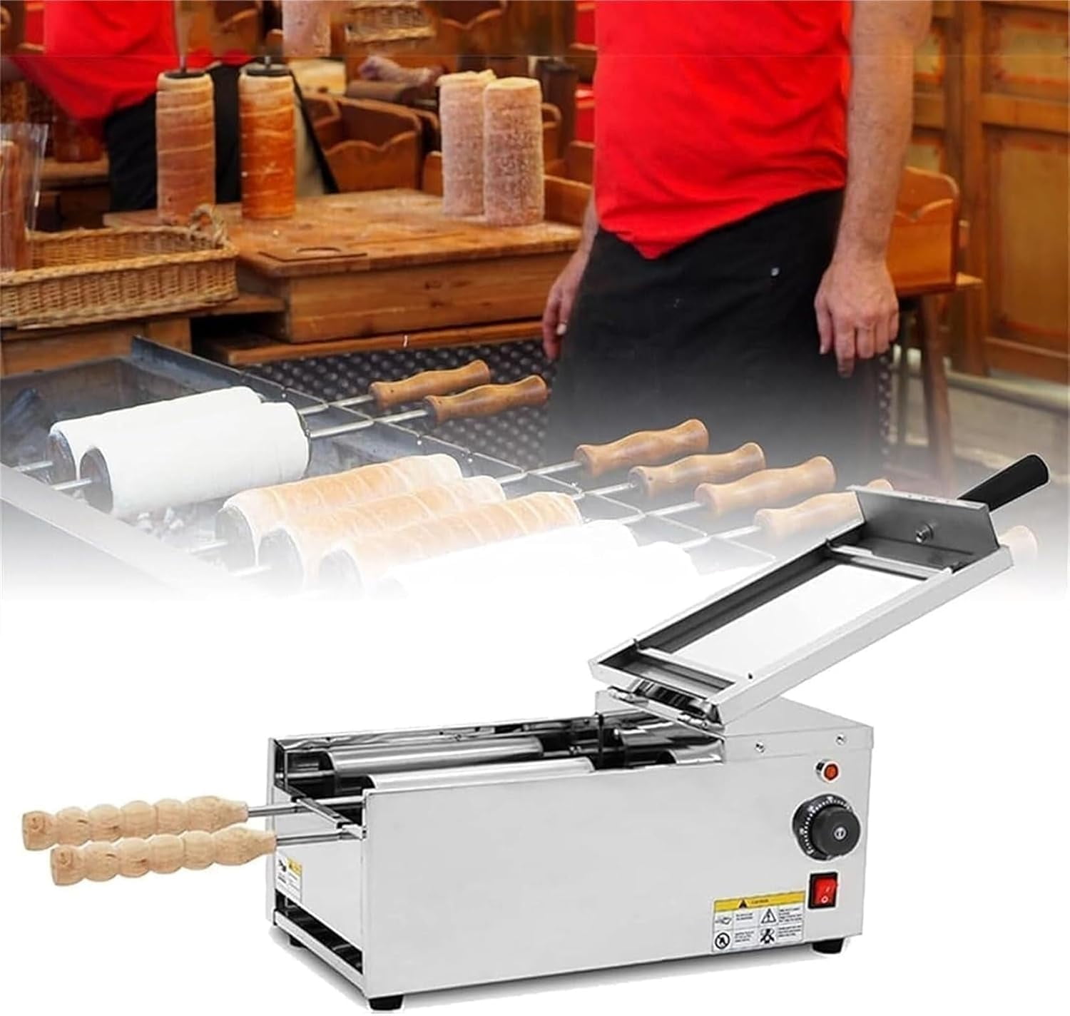 Commercial Chimney Cake Machine Electric Oven, Electric Ice Cream Cone ...
