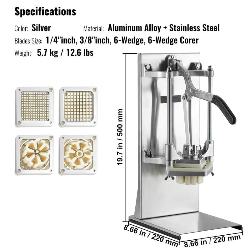 Commercial Chopper with 4 Replacement Blades Commercial Vegetable ...
