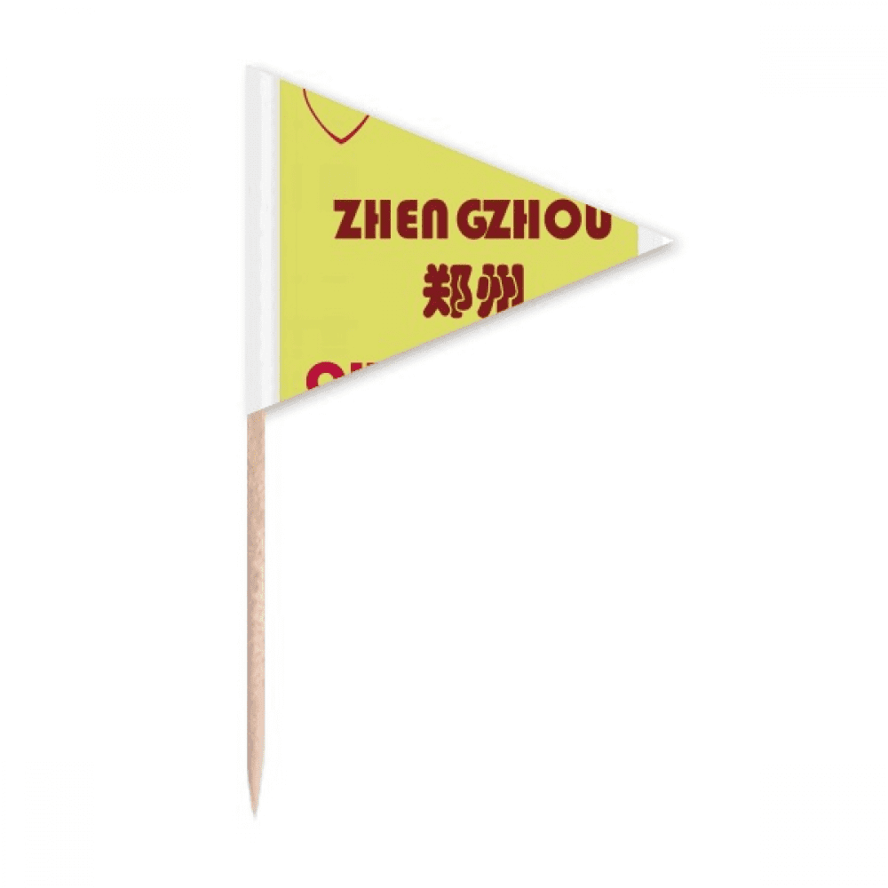 Commercial City Zhengzhou Sign Toothpick Triangle Cupcake Toppers Flag ...