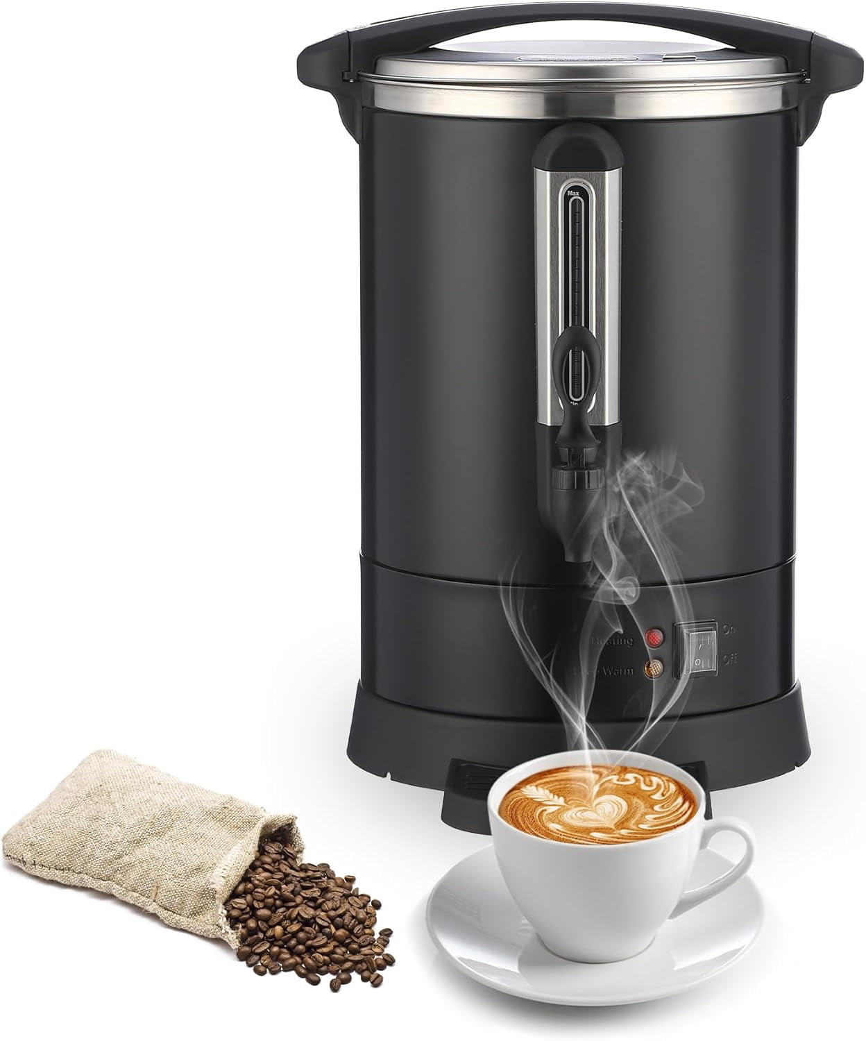 Commercial Coffee Urn,110 Cup-14L,Hot Water Dispenser with Percolator ...