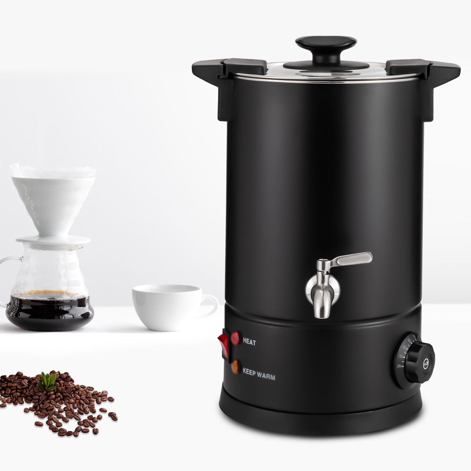 Commercial Coffee Urn, 22-Cup Stainless Steel Percolate Coffee Pot ...