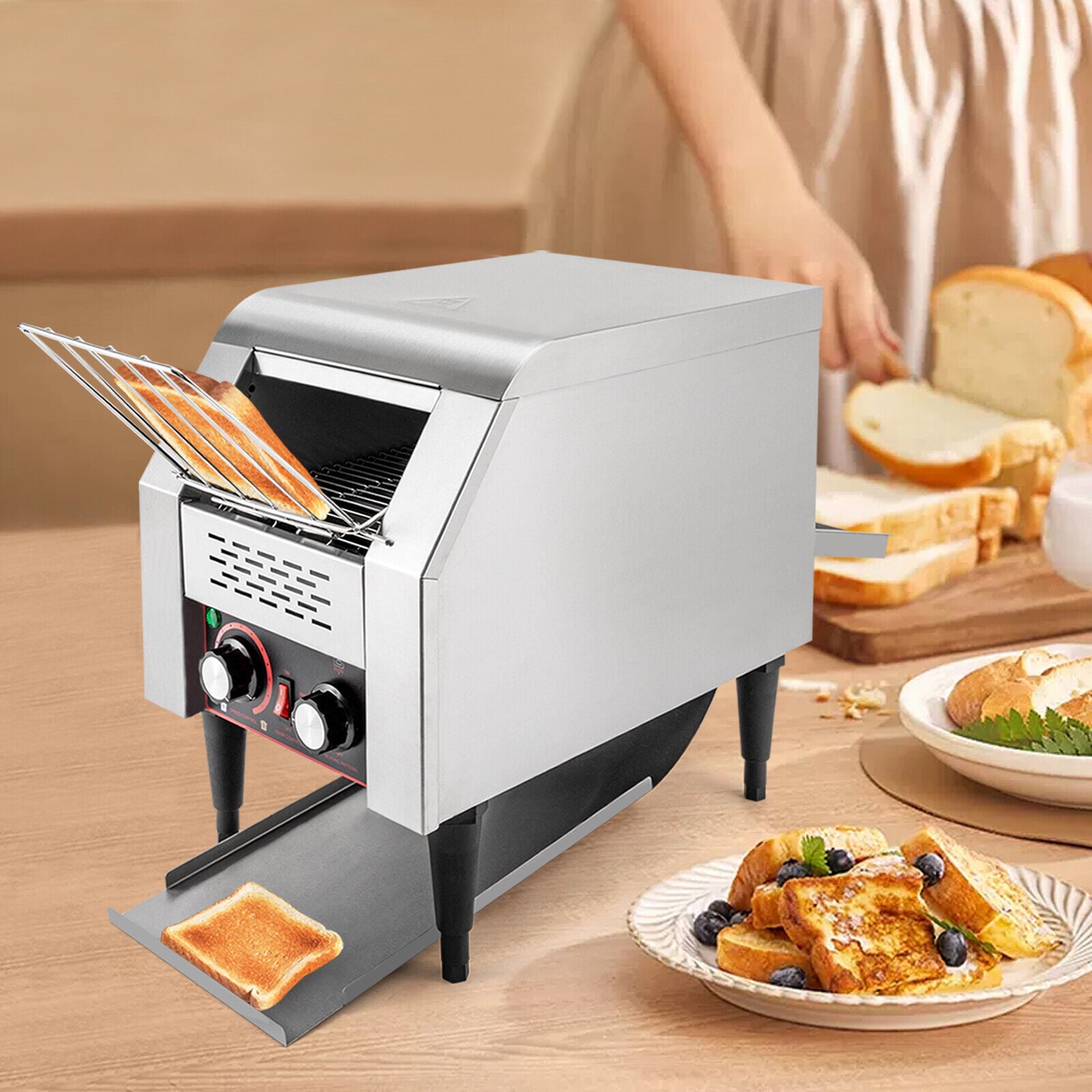 Commercial Conveyor Toaster - 150 Slices/H, Heavy Duty Stainless Steel ...