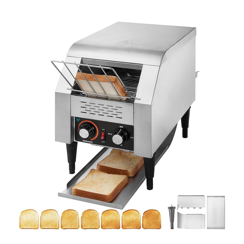 Commercial Conveyor Toaster, 150 Slices / Hour, 1340W Stainless Steel ...