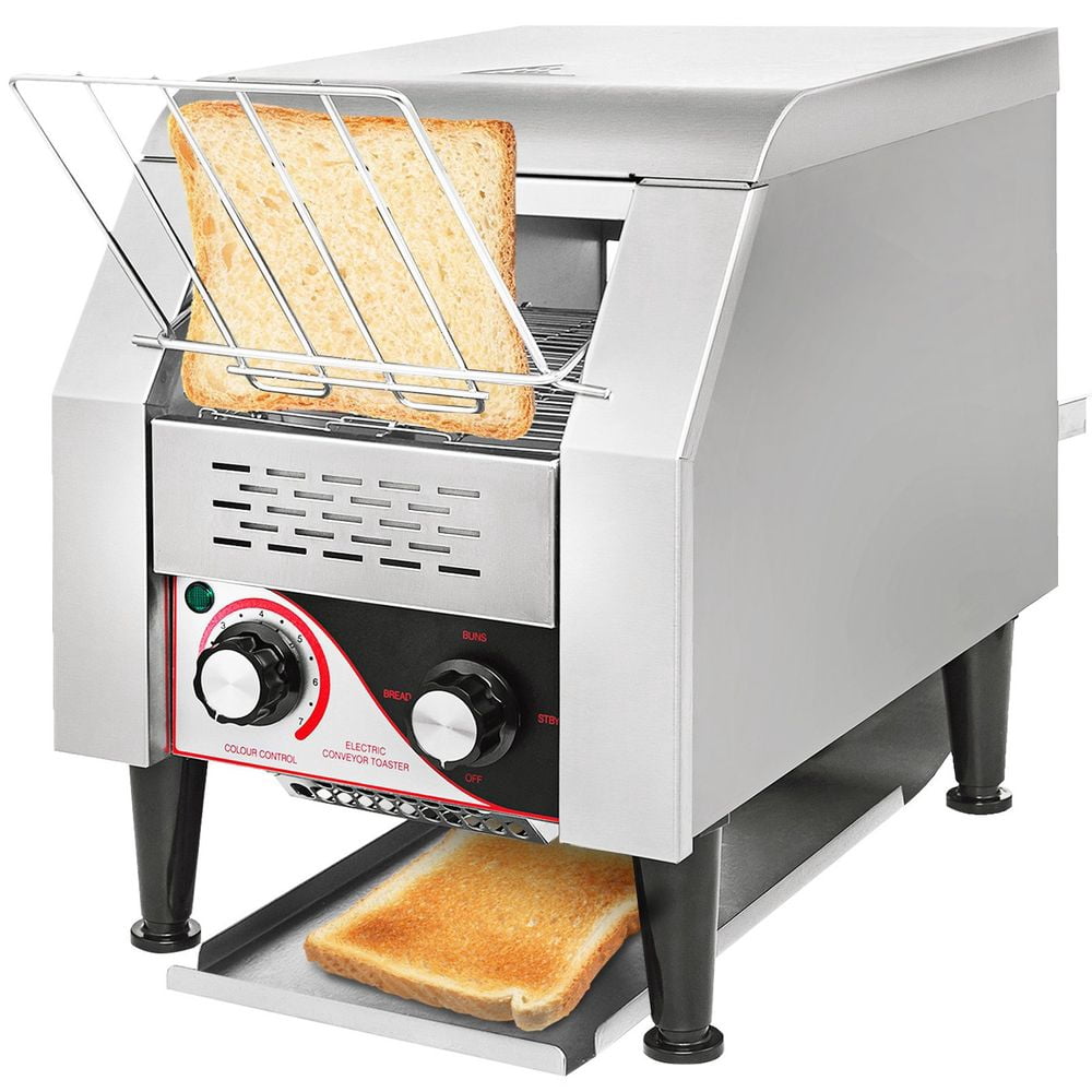 Commercial Conveyor Toaster, 150 Slices / Hour, 1340W Stainless Steel ...