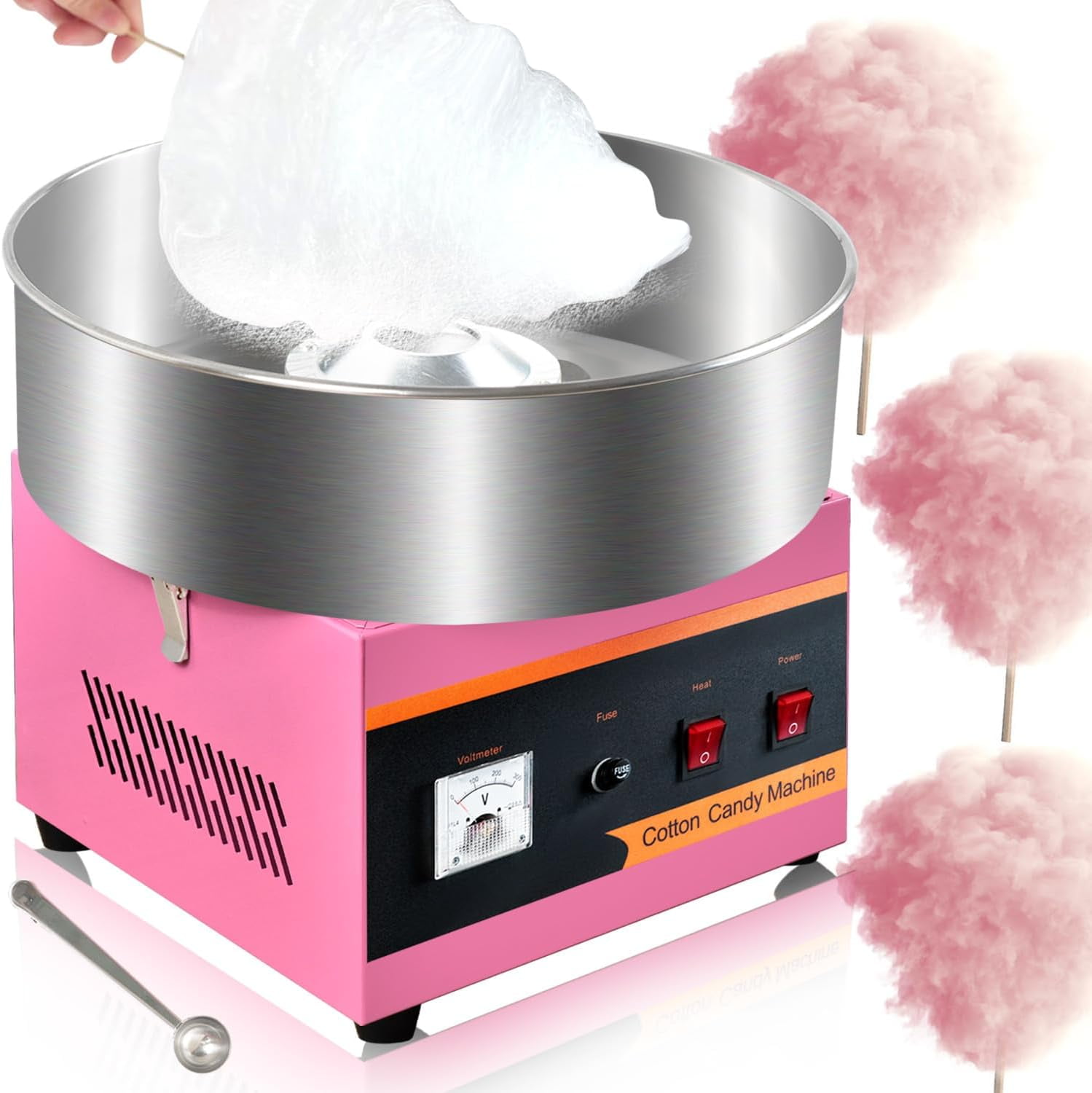 Commercial Cotton Candy Machine 110V 1000W Candy Floss Maker Making ...
