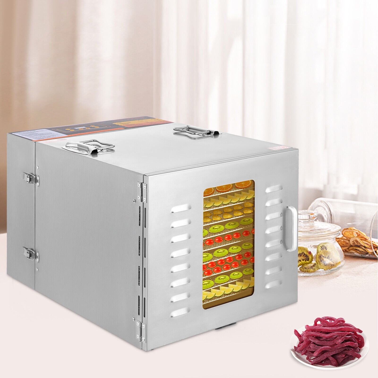 Commercial Countertop Food Dehydrator Machine 10 Trays Stainless Steel ...