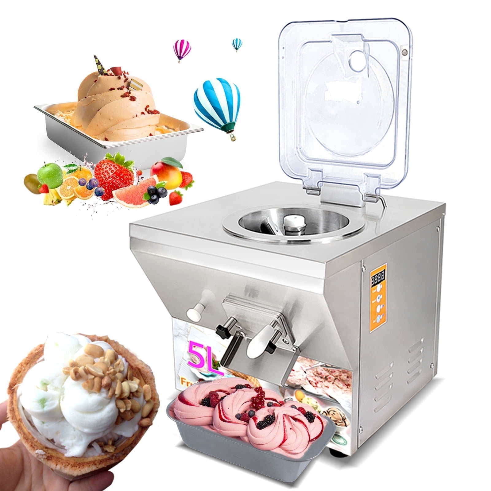 Commercial Countertop Gelato ice cream machine,hard ice cream machine ...