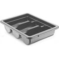 Commercial Cutlery Bin, 3-Compartment Restaurant Kitchen Flatware Tray ...