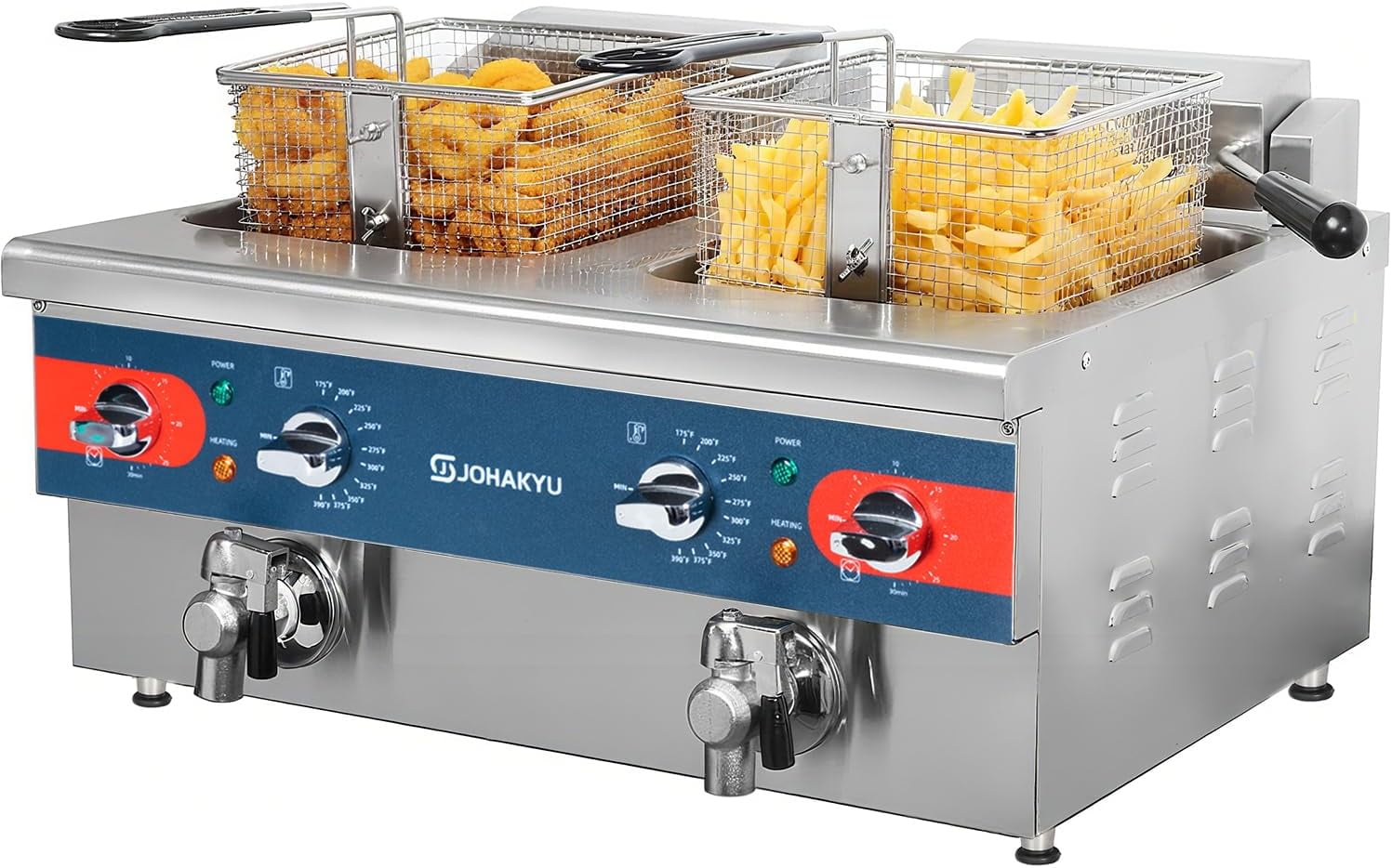 Commercial Deep Fryer | Timer-Equipped Electric Fryer with Drain Valve ...