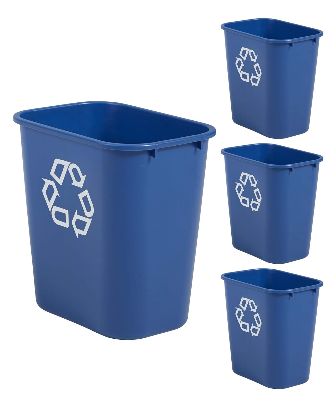 Commercial Deskside Recycling Container, 3.25-Gallon/13-Quart, Blue ...