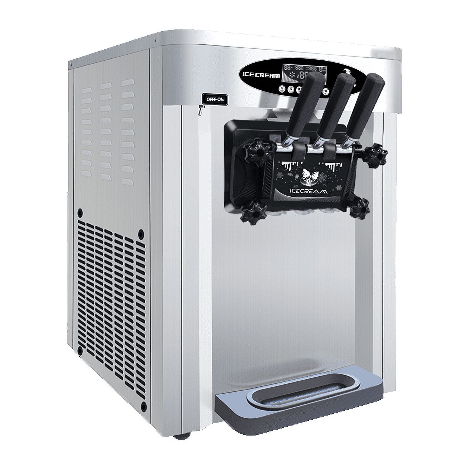 Commercial Desktop Ice Cream Machine 25-30L/H Production Capacity 2x6L ...