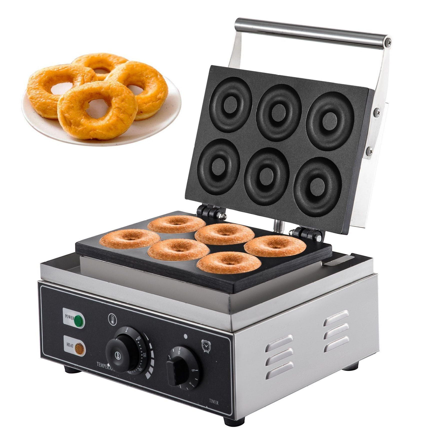 Commercial Donut Maker 6 Hole, 1550W Electric Doughnut Machine Double ...