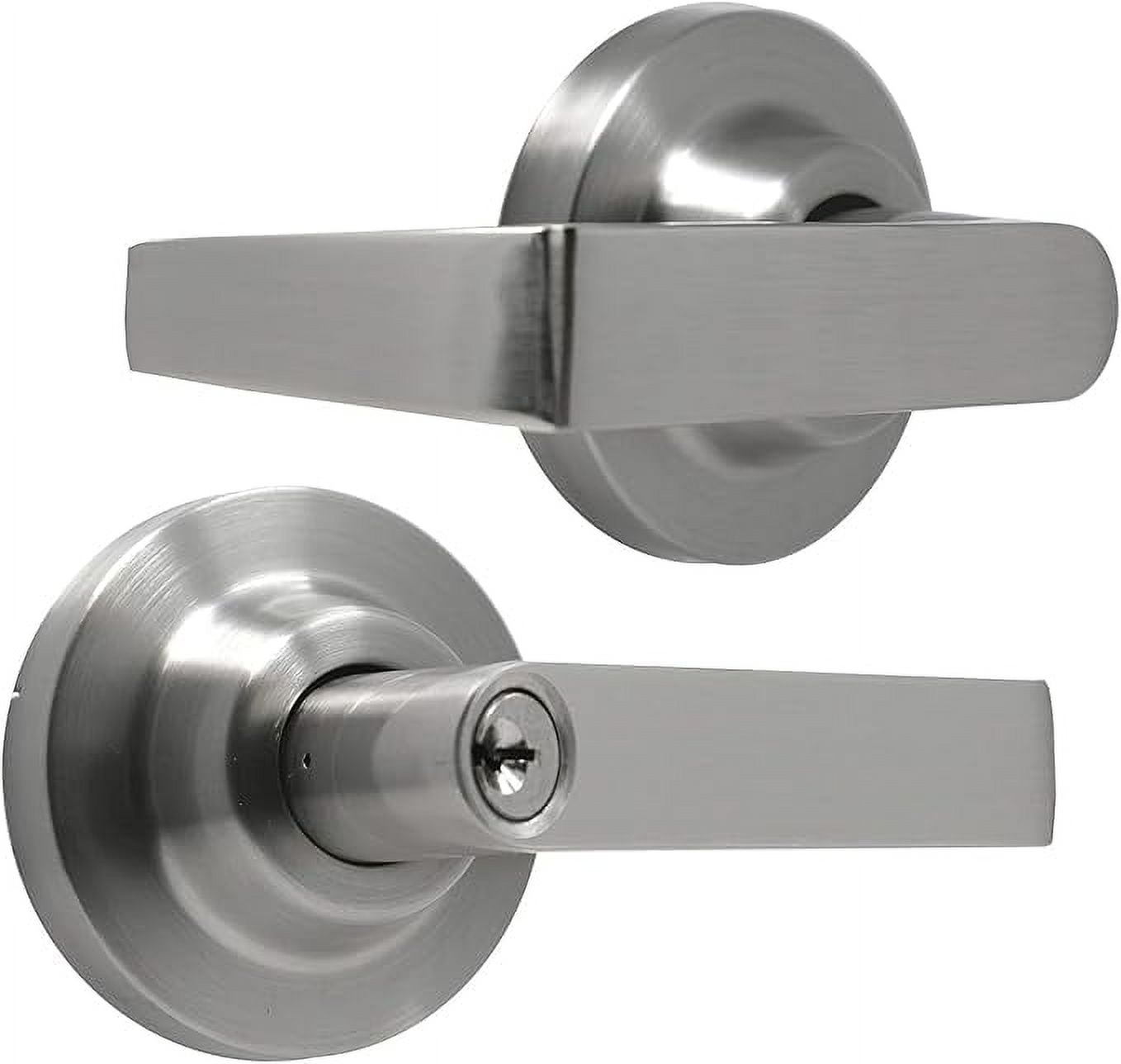 Commercial Door Lever Lock, Grade 1 Lockset Cylindrical Lever Industrial Heavy-Duty Locking Door ...