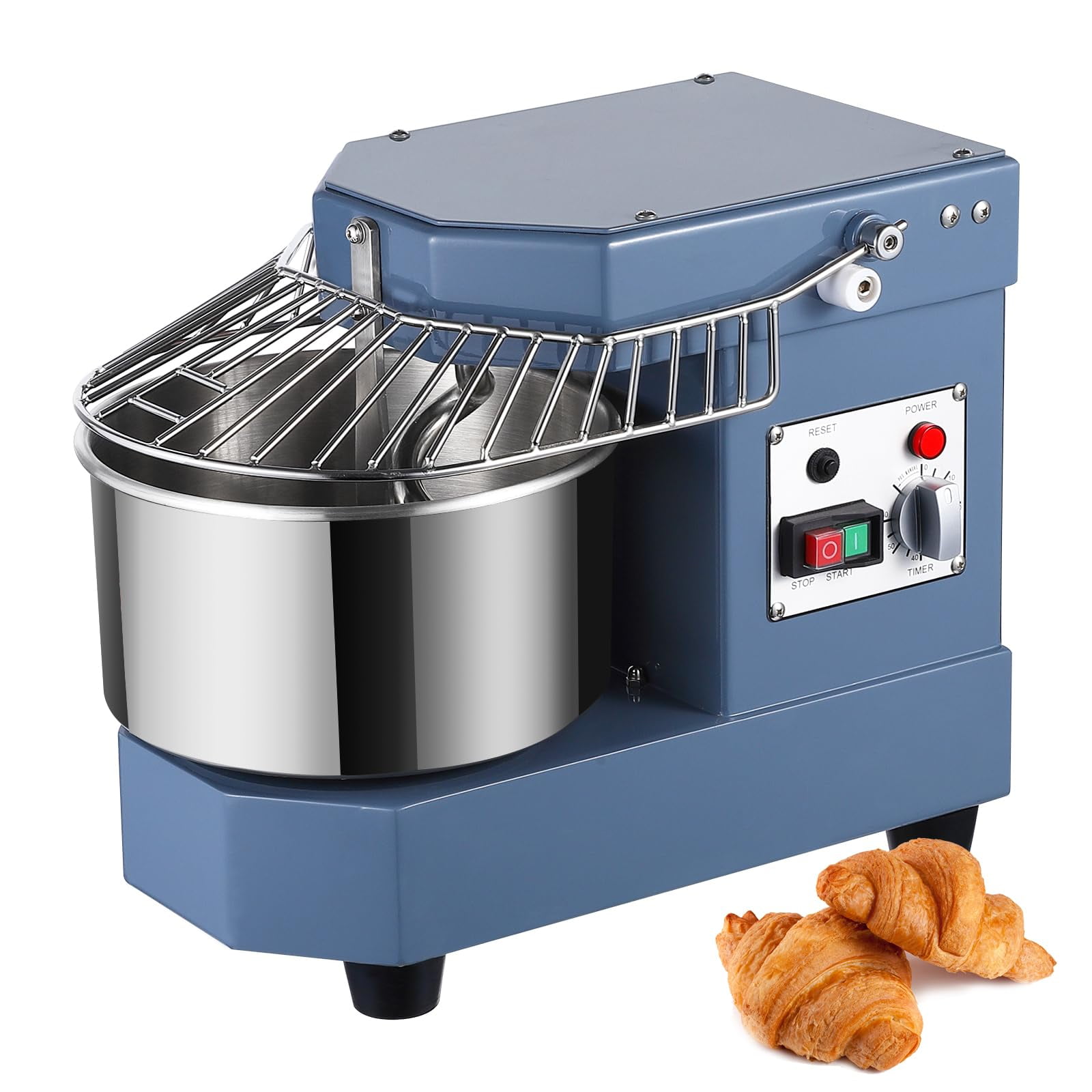 Commercial Dough Mixer, 8Qt Capacity, 450W Dual Rotating Dough Kneading ...