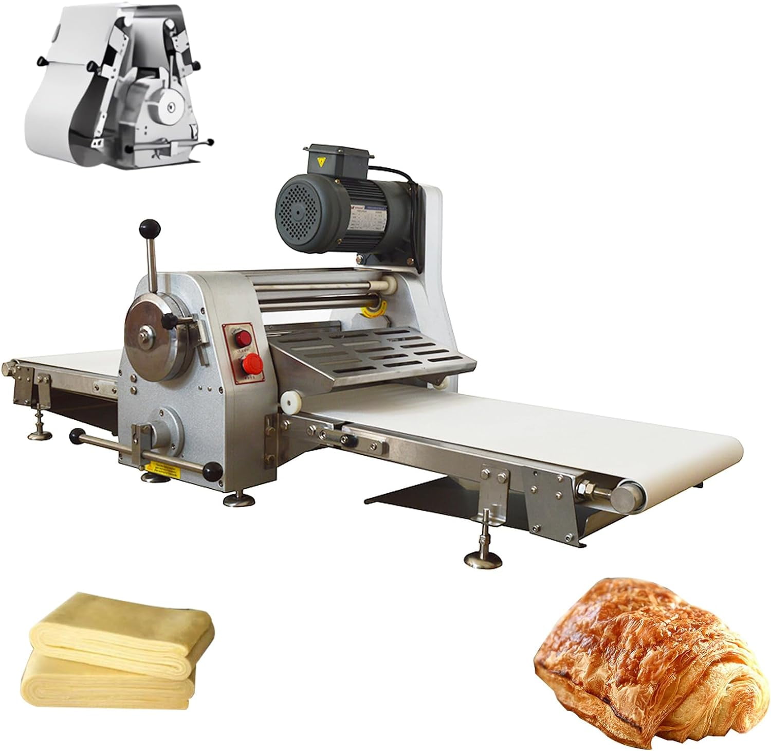 Commercial Dough Sheeter Reversible Press Sheeter Folding Danish Pastry ...