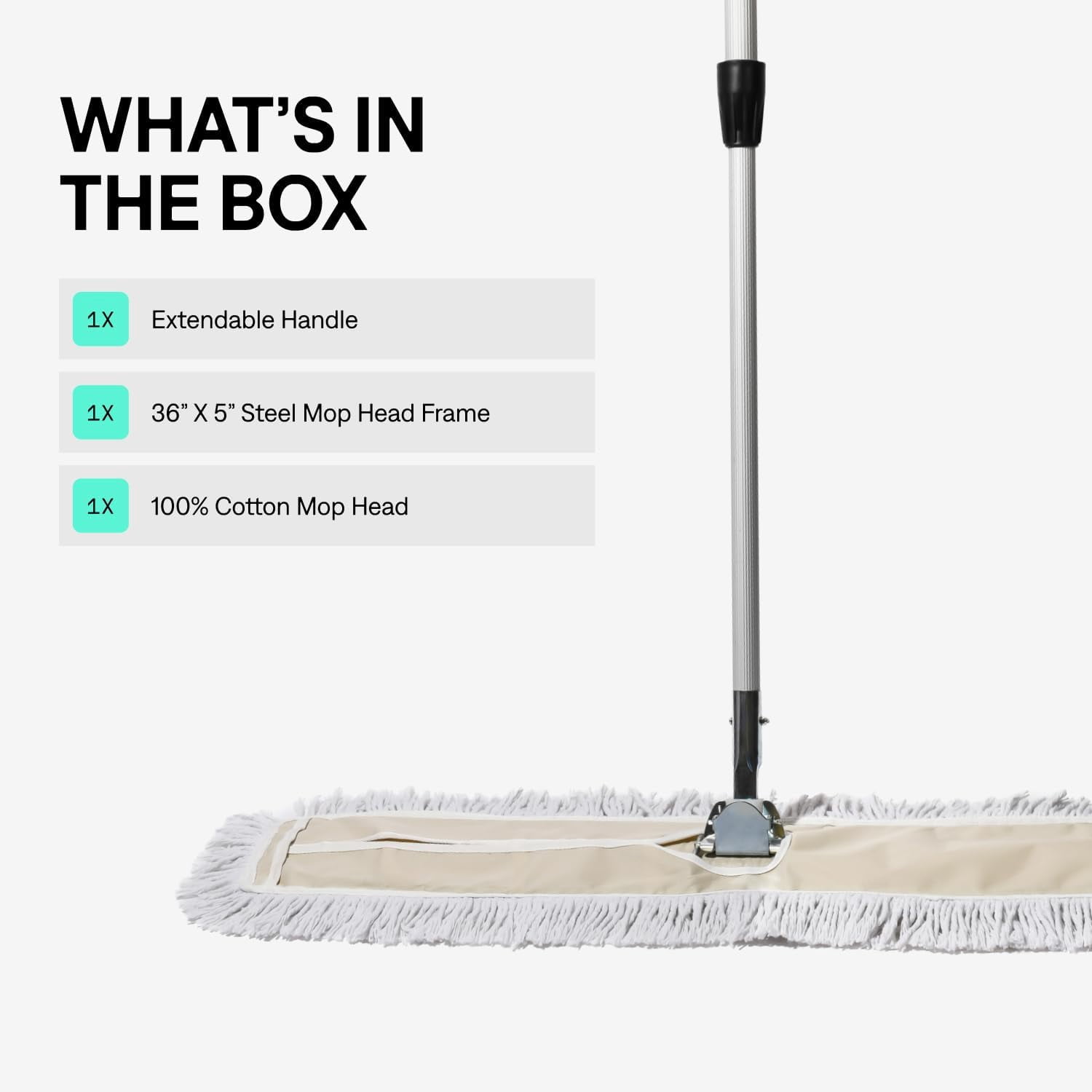 Commercial Dust Mop – 36 Inch Floor Sweeper for Hardwood, Reusable ...