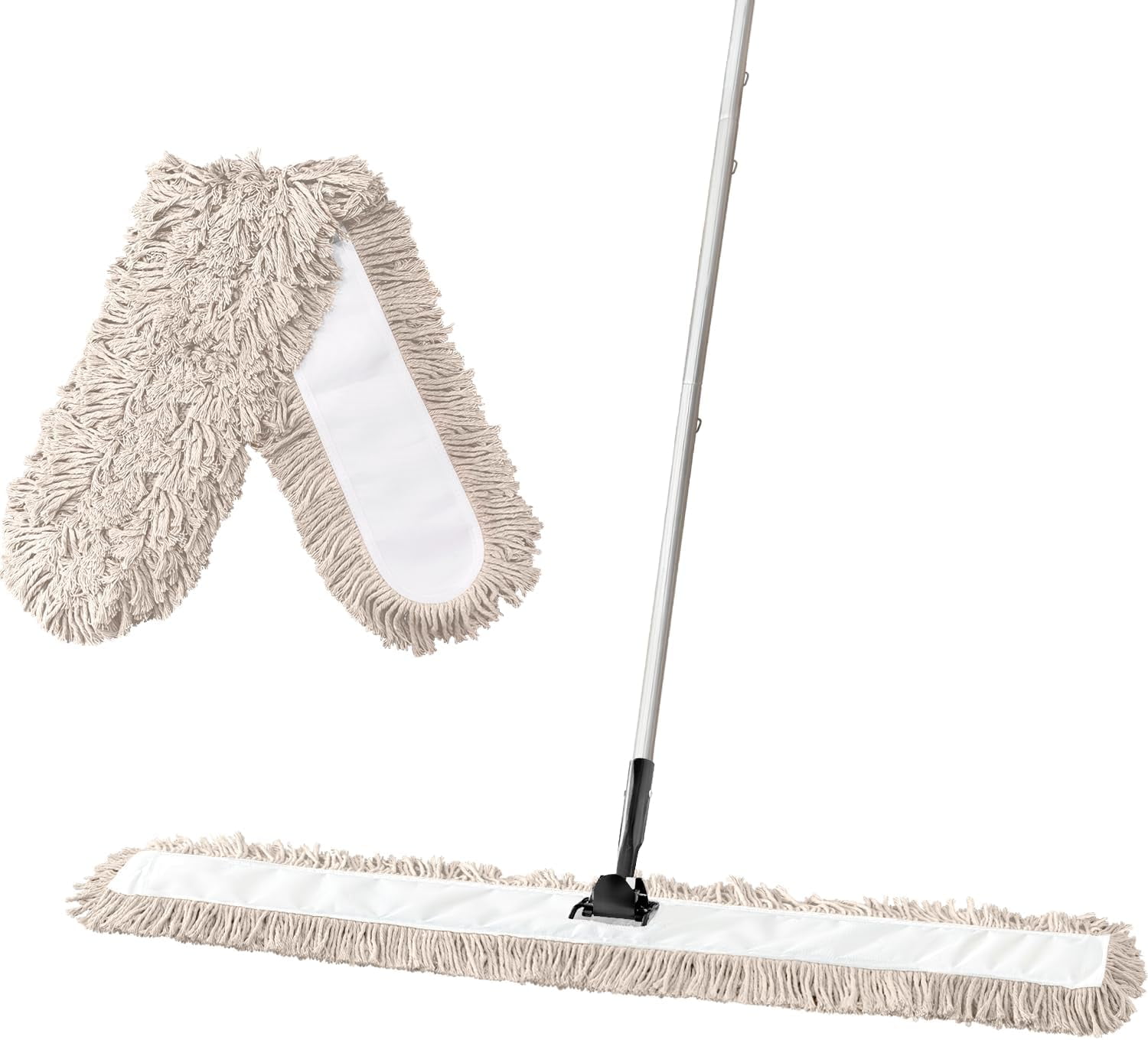 Commercial Dust Mop & Floor Sweeper，48" Industrial Dry Mop with Heavy ...