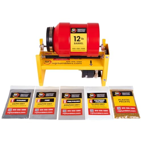 Commercial Duty 12lb Rock Tumbler w Free Grit Kit. Capable of Running 4 ...