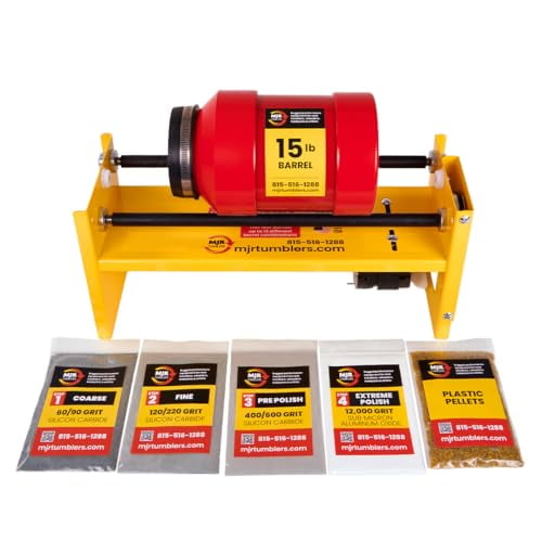 Commercial Duty 15lb Rock Tumbler w Free Grit Kit. Capable of Running ...