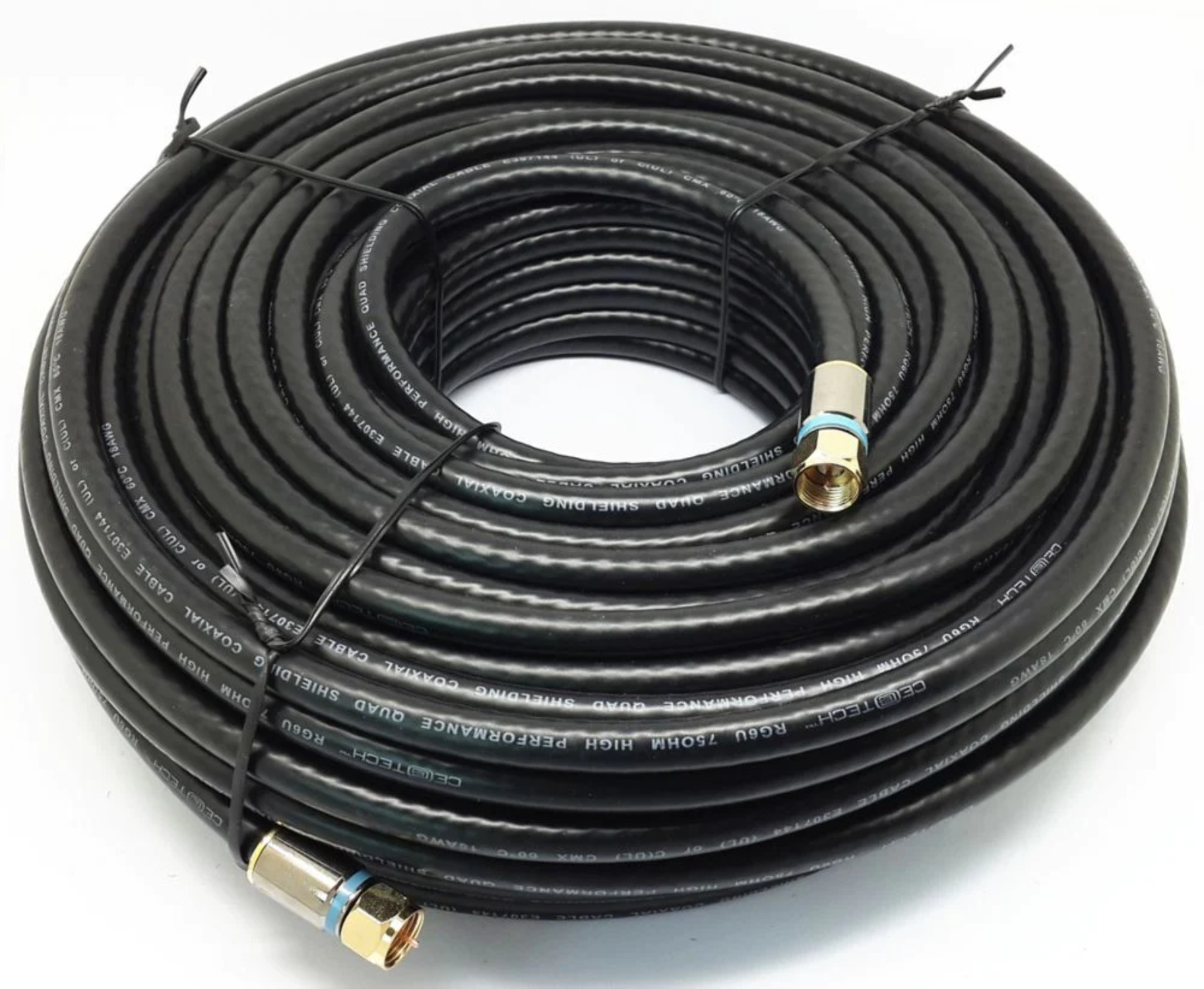 Commercial Electric 100ft Quad Shield Coax Cable - Walmart.com