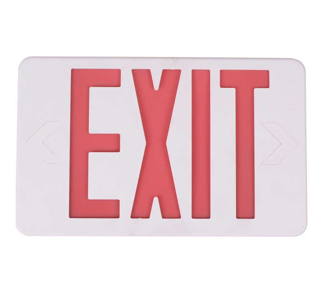 Commercial Electric 14-Watt Equivalent Integrated LED White Exit Sign ...