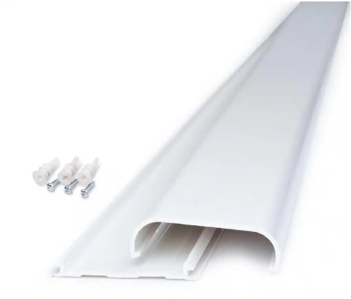 Commercial Electric A31-KW Flat Screen TV Cord Cover 4 ft.On-wall PVC ...