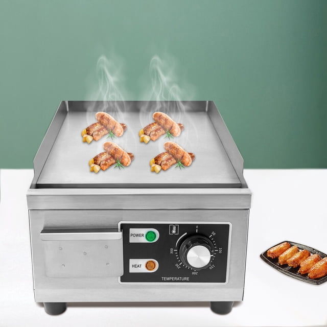 Commercial Electric Flat Top Grill Hot Plate Grill Countertop BBQ ...
