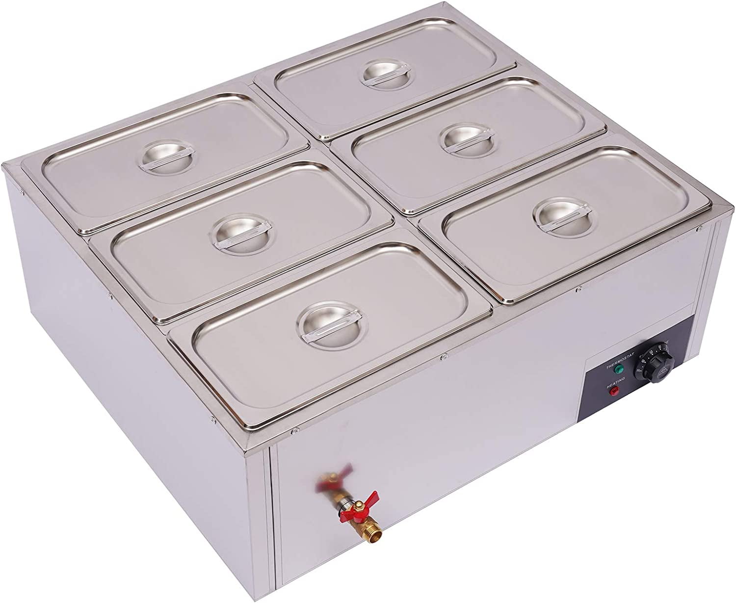 Commercial Electric Food Warmer, Steam Table Stainless Steel Bain Marie ...