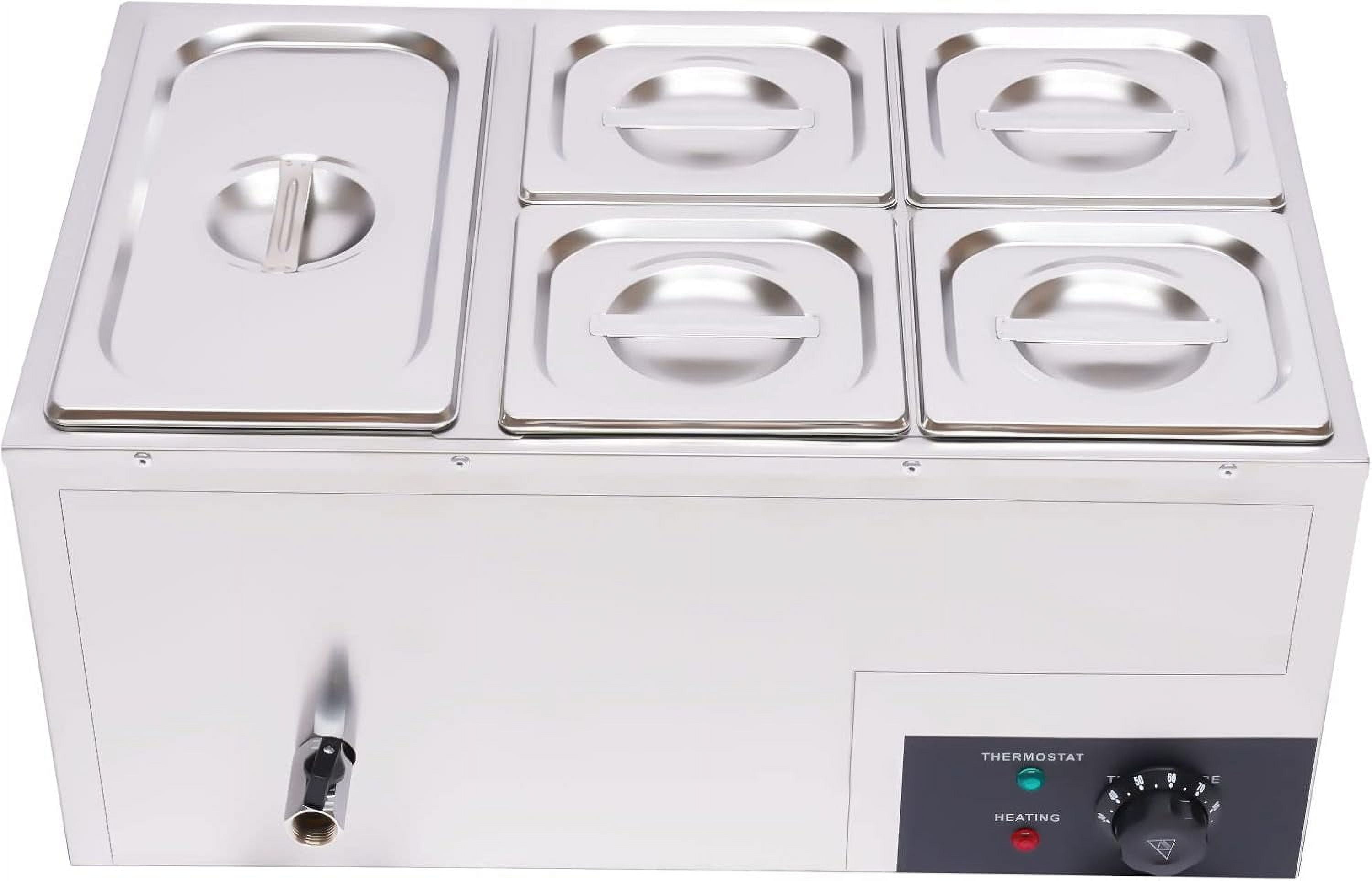 Commercial Electric Food Warmer, Steam Table Stainless Steel Bain Marie ...