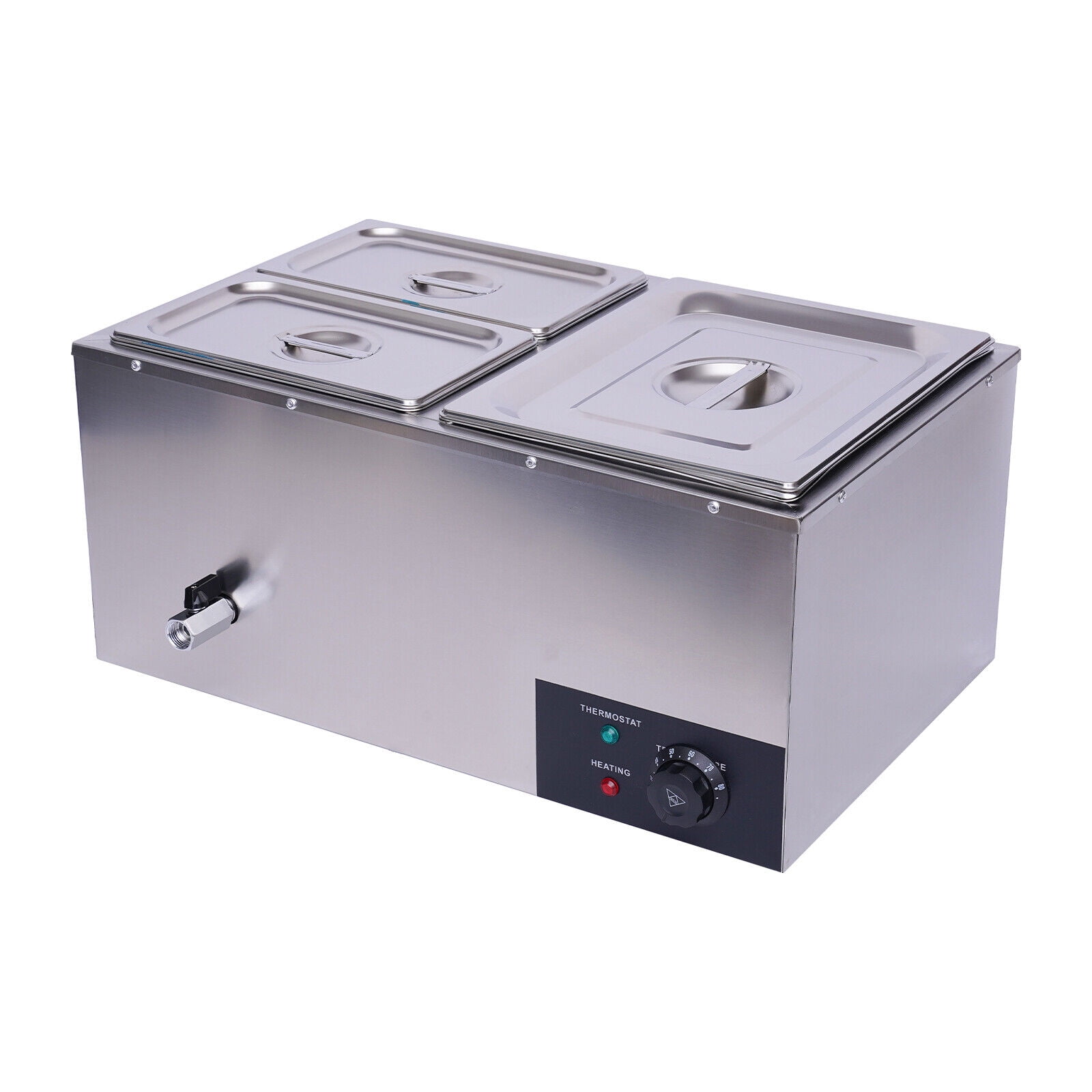 Commercial Electric Food Warmer W/3-pan Countertop Restaurant Cooking ...