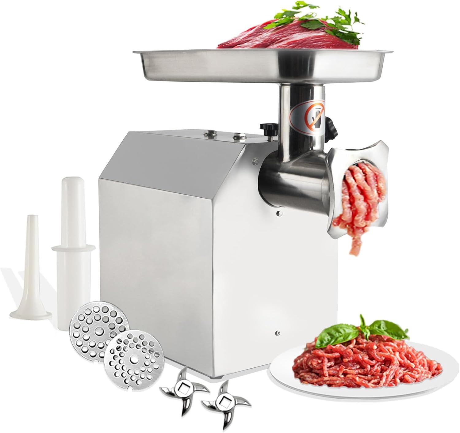 Commercial Electric Meat Grinder, Max Yield 180KG/H (397lbs/H) With ...