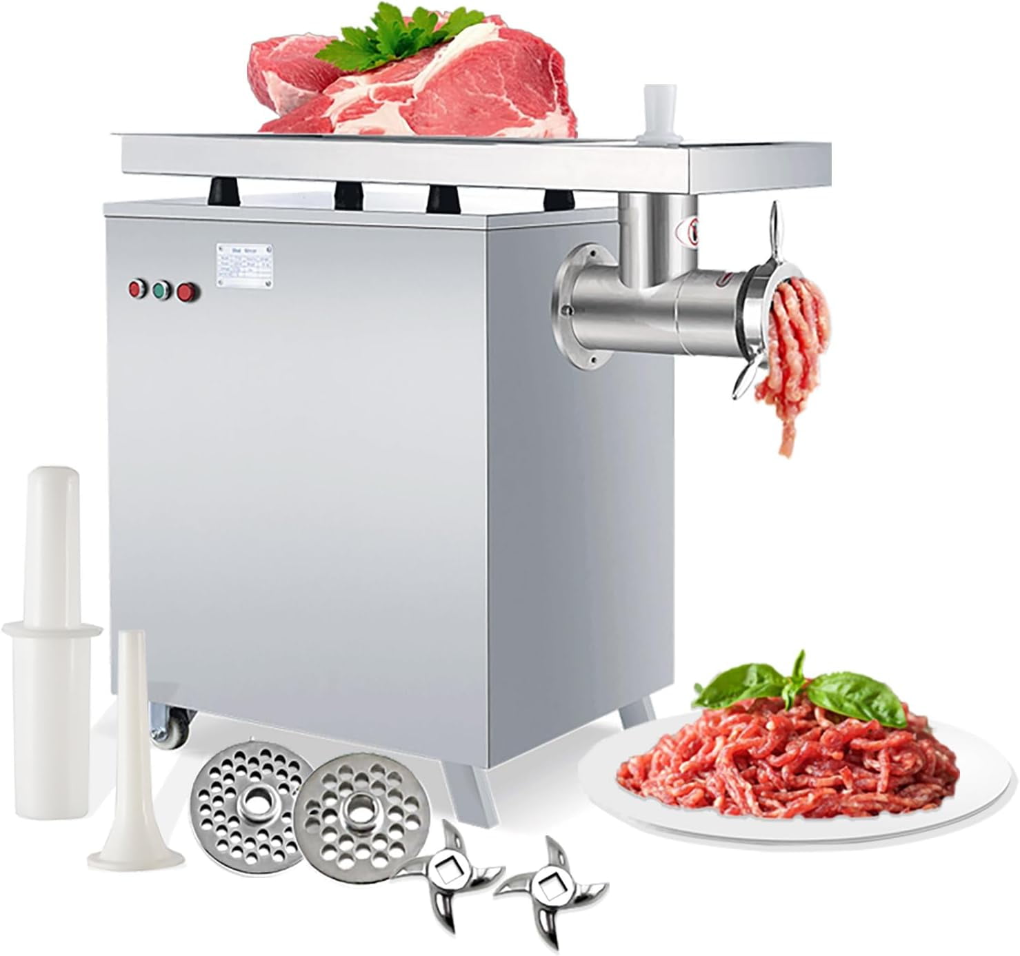 Commercial Electric Meat Grinder, Max Yield 600KG/H (1323lbs/H) With ...