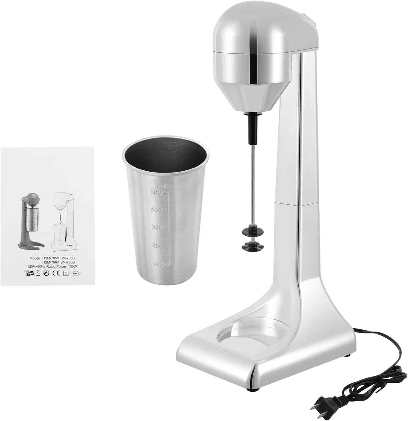 Commercial Electric Milkshake Machine Stainless Steel Beverage Blender ...